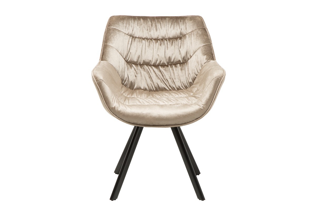 ELEONORA - stol med sammetsklädsel, lyxig stol, stoppad sits